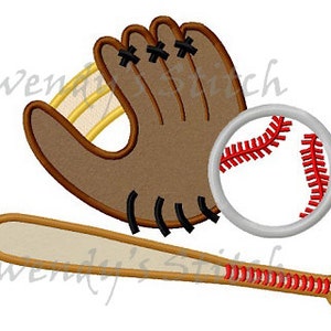 Baseball Sports Applique Machine Embroidery Design Digital Pattern - Etsy