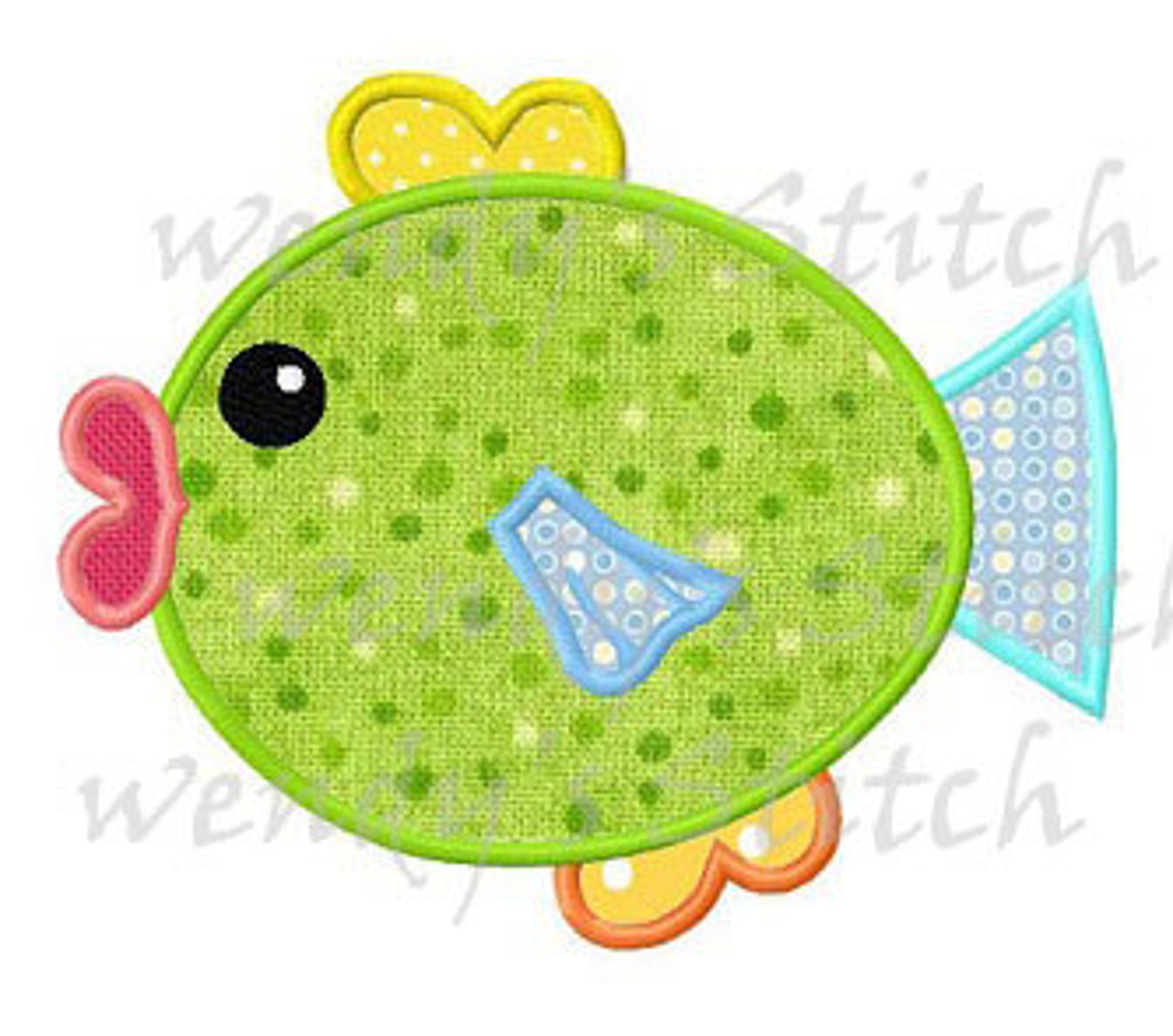 Fish Applique Machine Embroidery Design Digital Pattern - Etsy