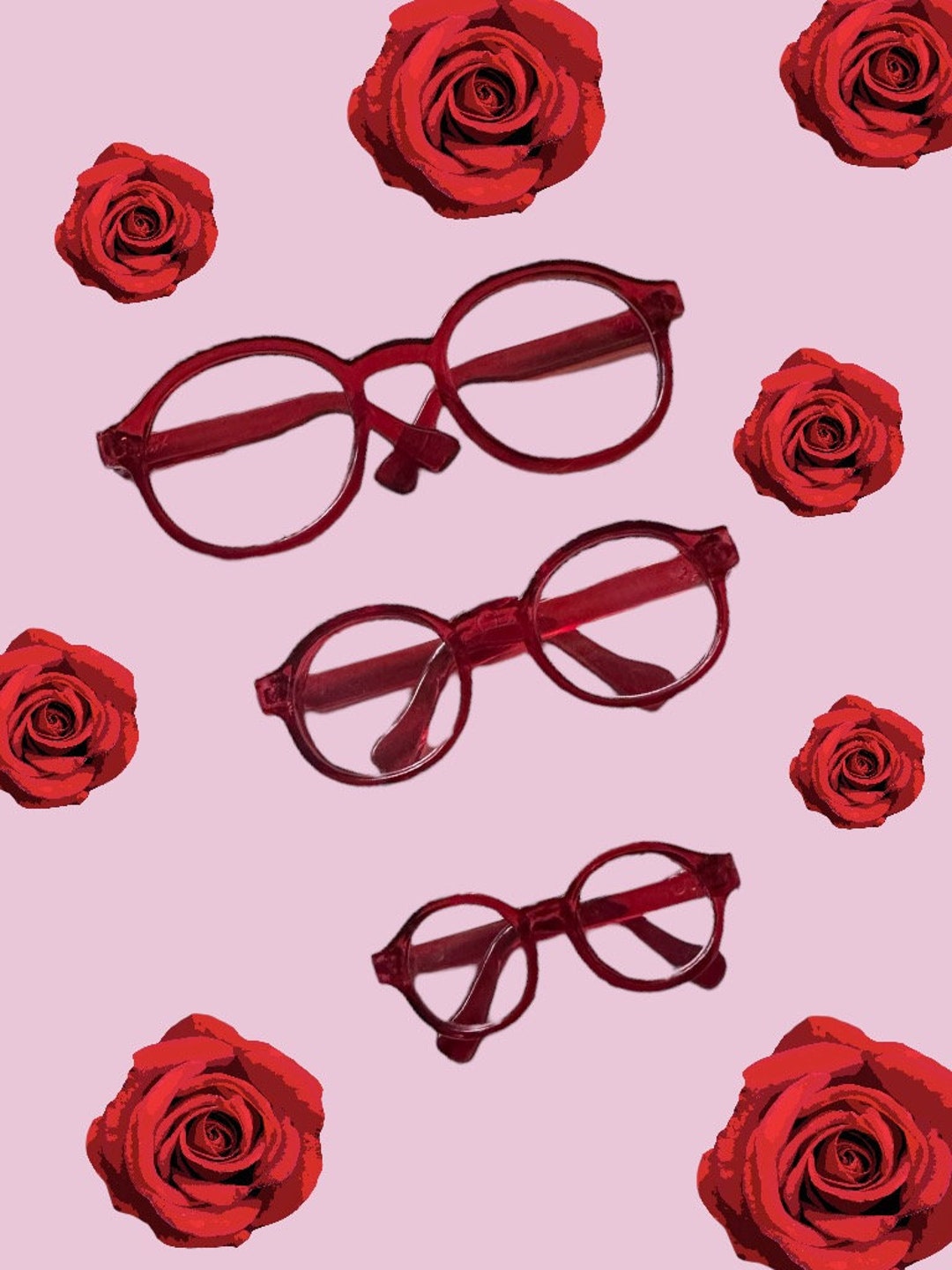 Red Doll Glasses - Etsy