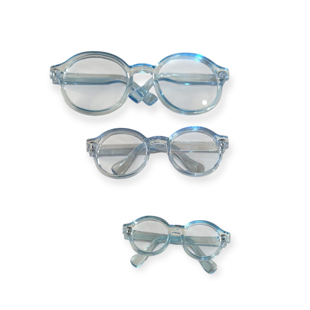Light Blue Doll Glasses - Etsy