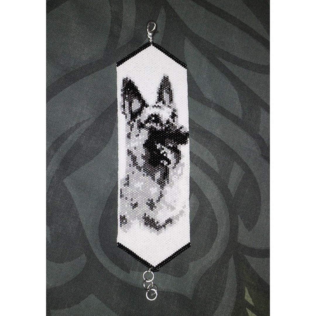 Instant Download Beading Pattern Loom Stitch Bracelet German Shepherd ...