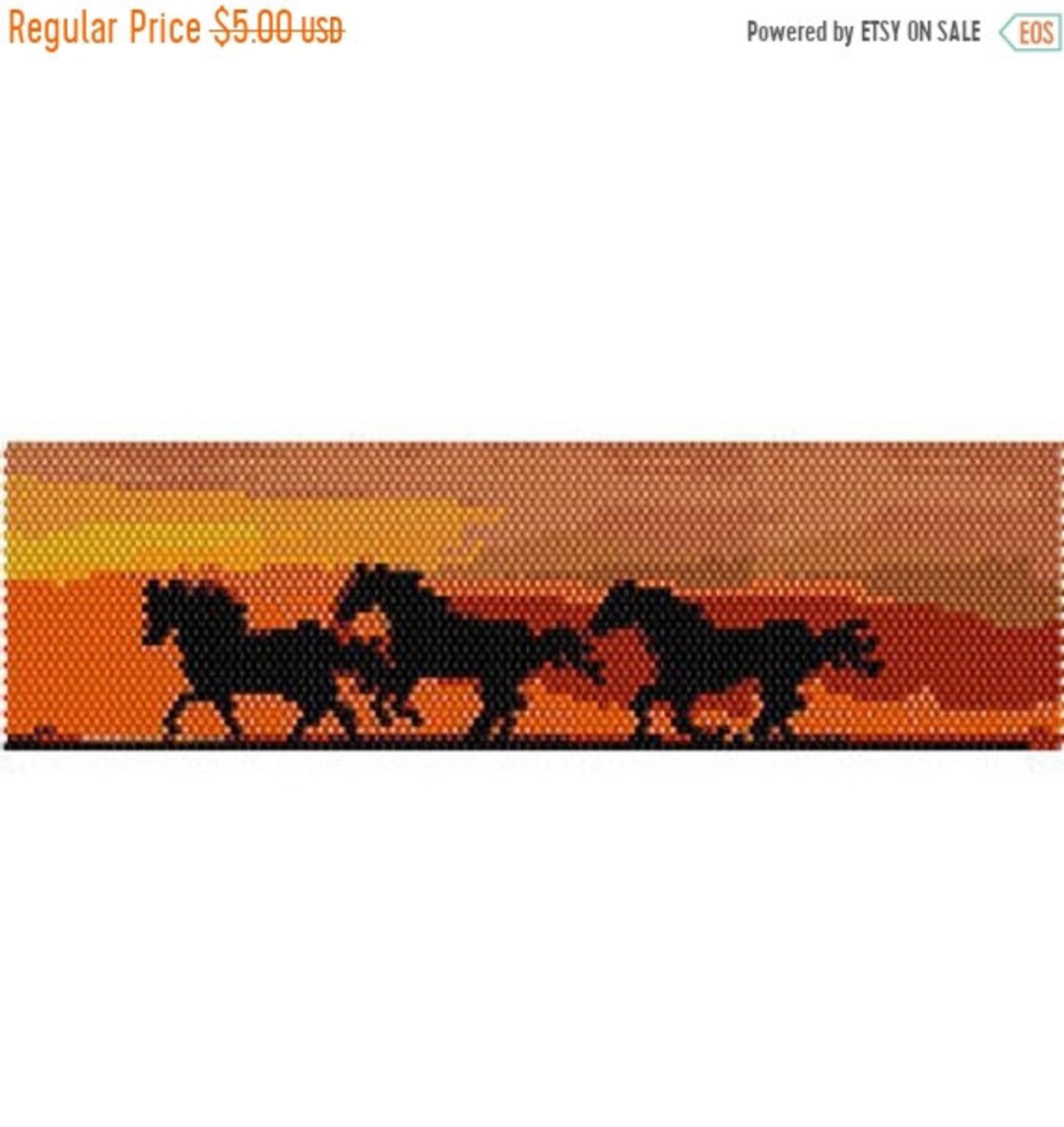 Instant Download Beading Pattern Loom Stitch Bracelet Horses - Etsy