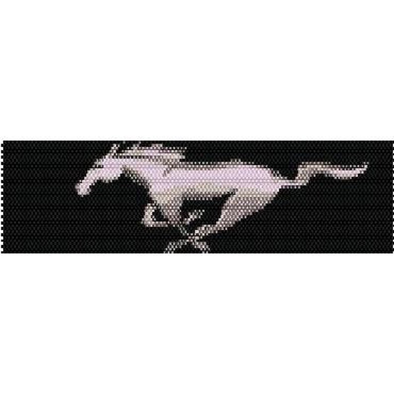 Instant Download Beading Pattern Peyote Stitch Bracelet Wild Mustang ...