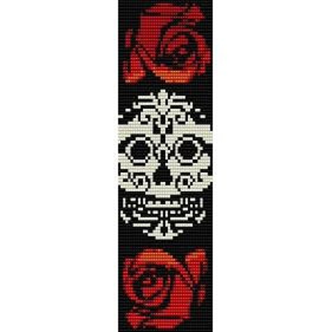 Instant Download Beading Pattern Loom Stitch Bracelet Sugar Skull in ...