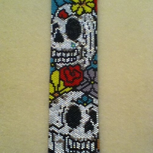 Gipsy Beadwork Pattern Sugar Skull Loom Instant Download | Etsy