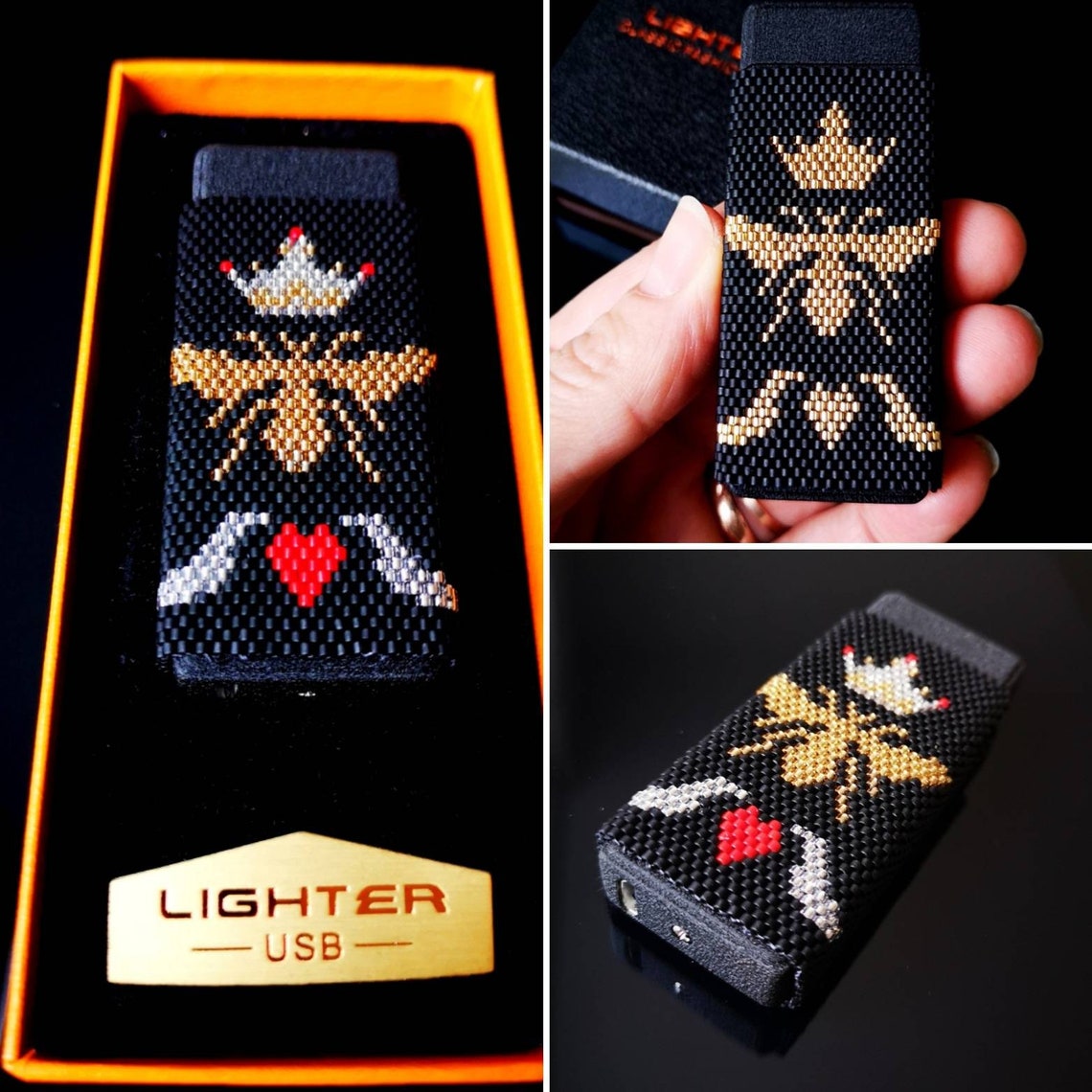 Instant Download Beading Pattern Peyote Stitch Lighter Cover | Etsy