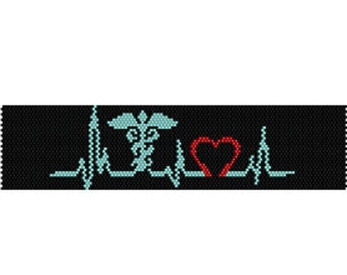 Instant Download Beading Pattern Peyote Stitch Bracelet Medical Doctor ...