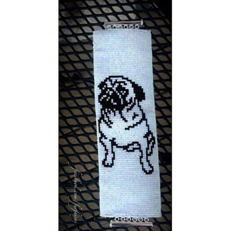 Instant Download Beading Pattern Loom Stitch Bracelet Pug Dog | Etsy