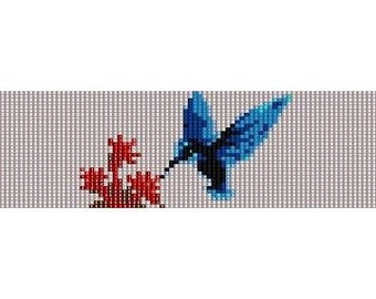 Red Cardinal Bird Loom Bead Pattern, Bracelet Cuff, Bookmark, Seed ...