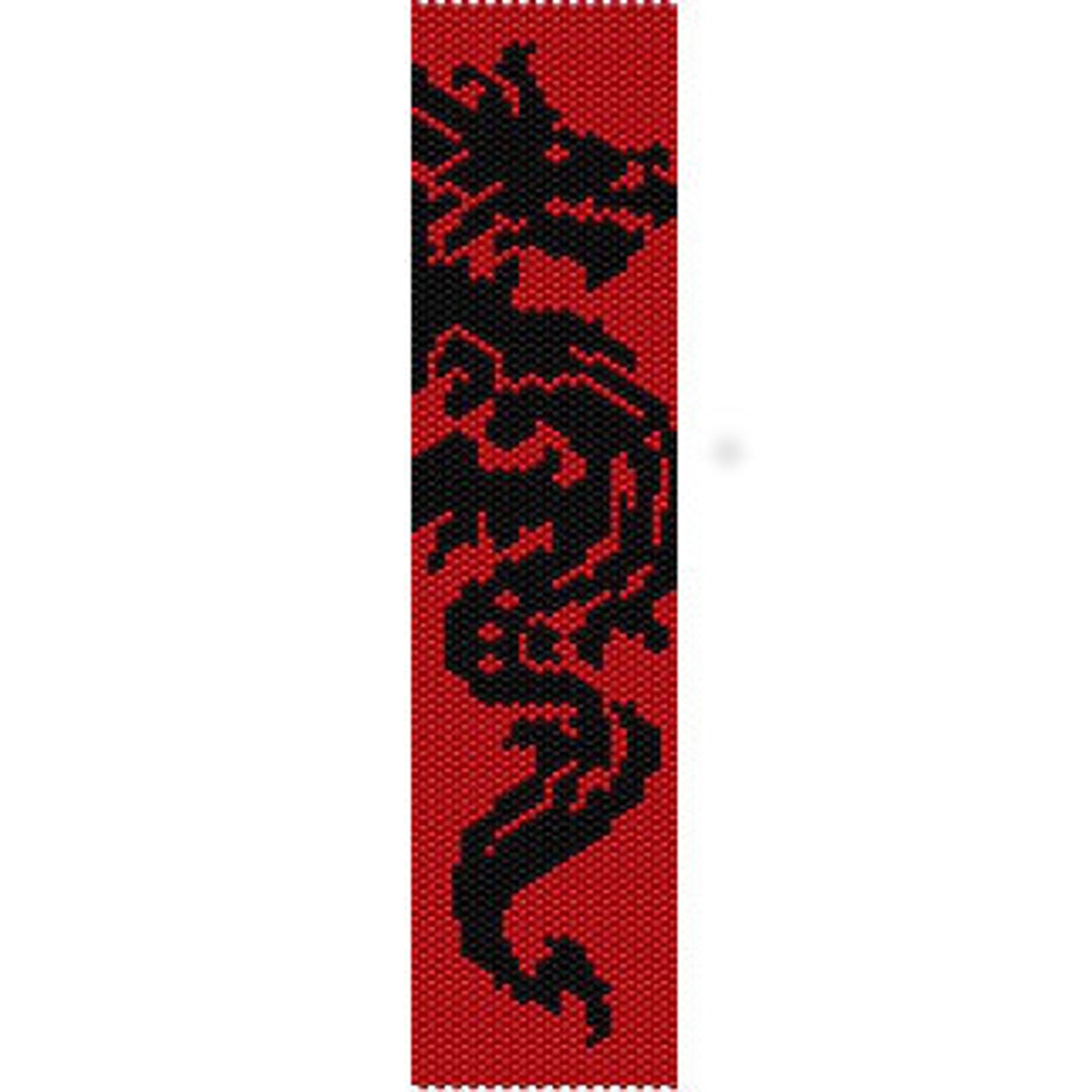 Instant Download Beading Pattern Peyote Stitch Bracelet Fire Dragon ...
