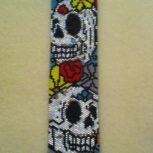 Instant Download Beading Pattern Loom Stitch Bracelet Sugar Skulls His ...