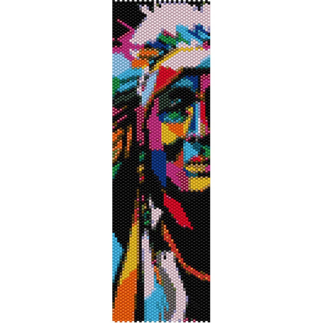 Instant Download Beading Pattern Peyote Stitch Bracelet Native Indian ...