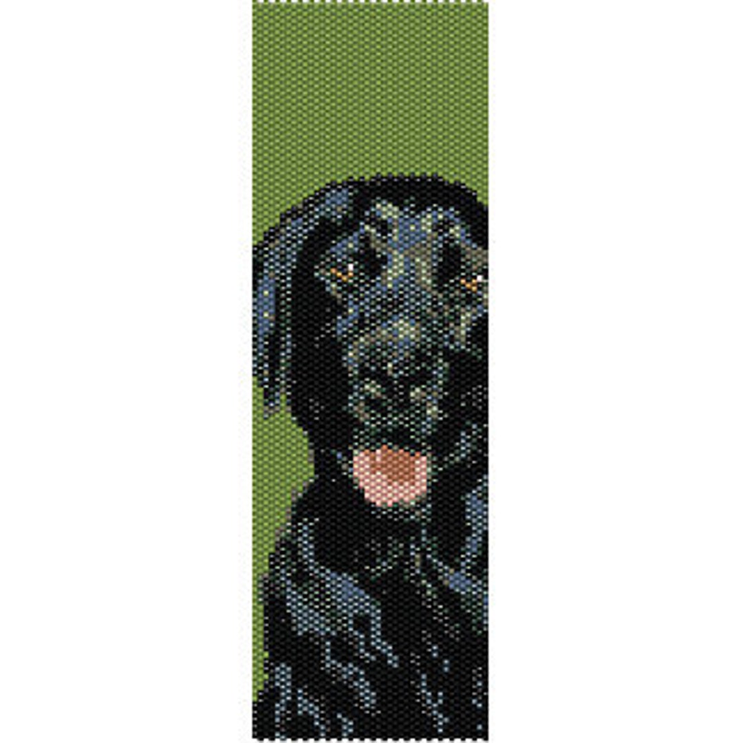 Instant Download Beading Pattern Peyote Stitch Bracelet Black Lab Dog ...
