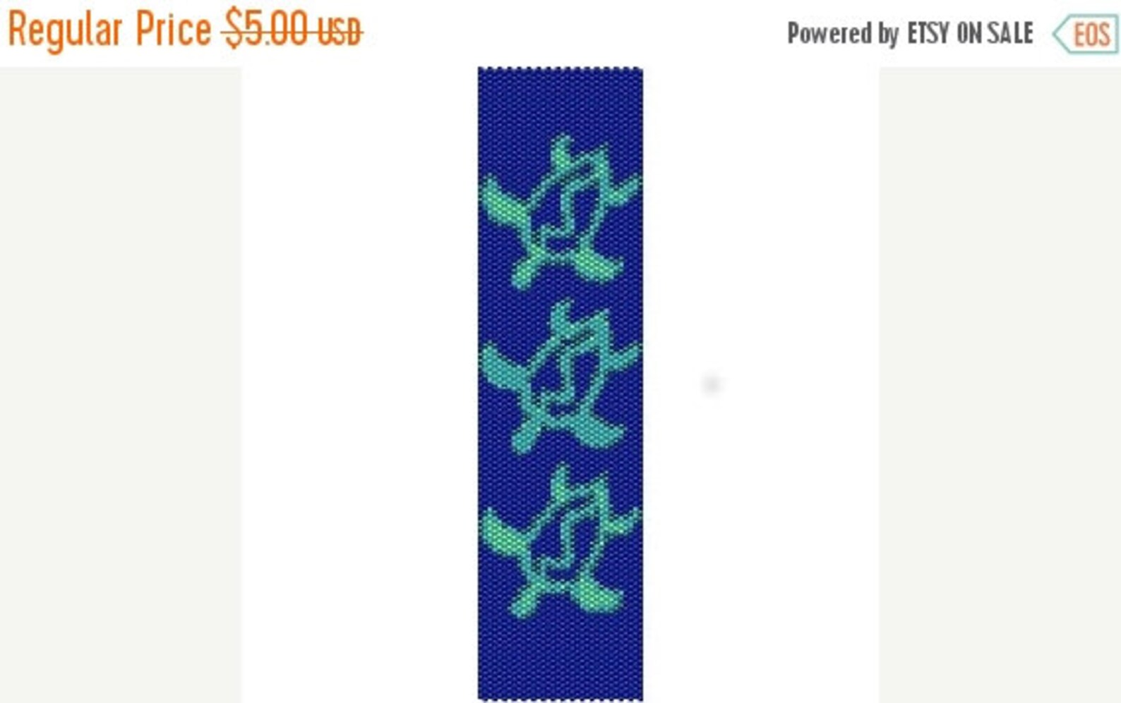 Instant Download Beading Pattern Peyote Stitch Bracelet Blue Turtles ...