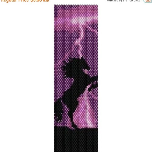 Bead Pattern Lightning Horse Cuff Bracelet Square Loom or - Etsy