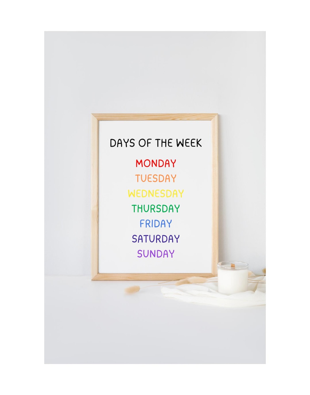 Bright and Colorful Days of the Week Poster | Educational Printable for ...