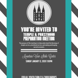 LDS Temple and Priesthood Preparation Invite **DIGITAL FILE** - Etsy