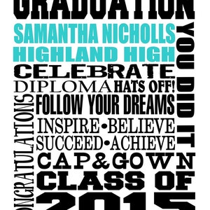 Graduation Subway Art - Personalized -printable Poster - Wall Art ...