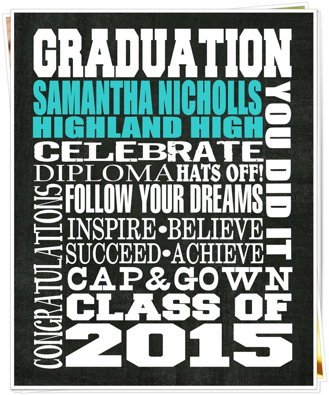 Graduation Subway Art Personalized printable Poster Wall Art DIGITAL ...
