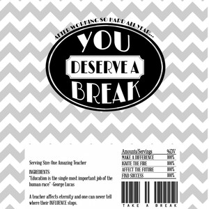 You Deserve a Break - Kit Kat Wrapper -candy Bar Wrappers – Printable ...