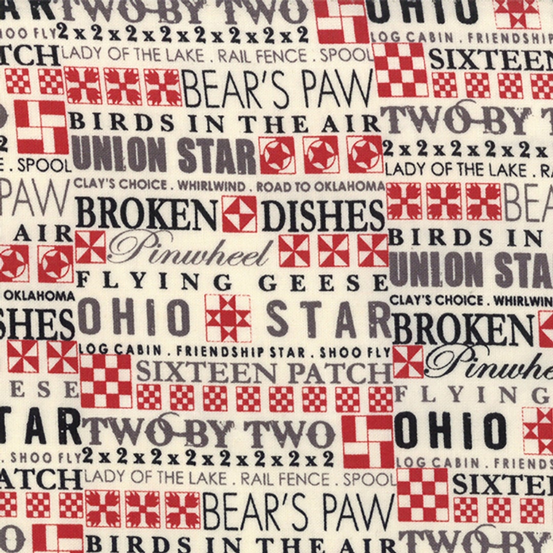 Moda Fabrics - MAMA SAID SEW by Sweetwater - the Block in Multi - Text ...