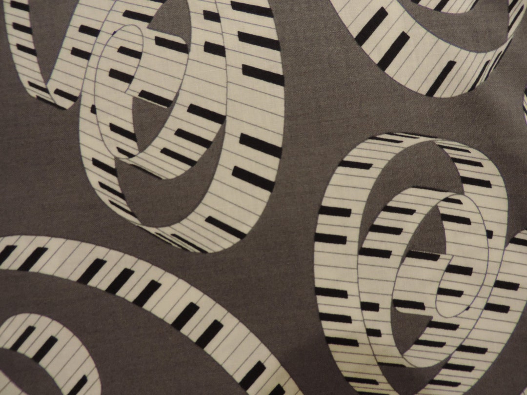 LET THERE Be MUSIC by Whistler Studios ~ Fabric ~ Keyboards on Gray ...