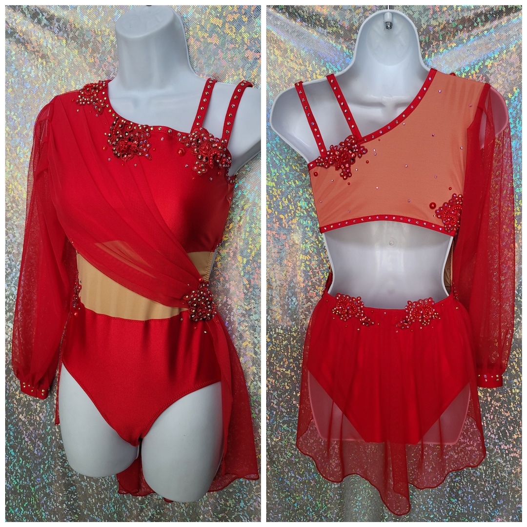 Style 2309 - Lyrical Dance Costume With BLING!! ANY COLOR!! - Etsy