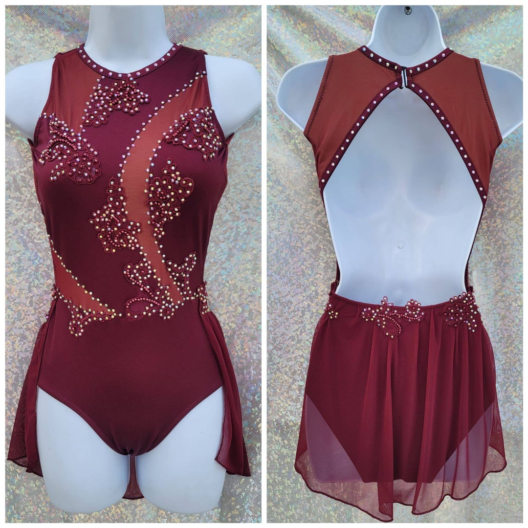 Style 2308 Dance Leotard With Matching Appliques and BLING Any Color - Etsy