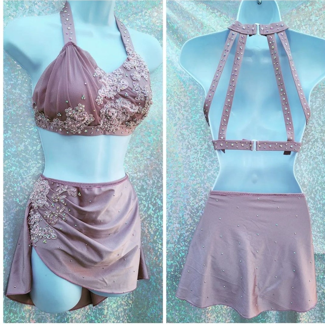 Style 2319 - Two Piece Lyrical Dance Costume With BLING!! ANY COLOR ...