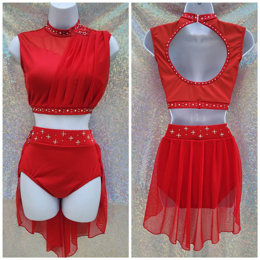 Style 2238 - Kids Dance Costume With BLING!! ANY COLOR - Etsy