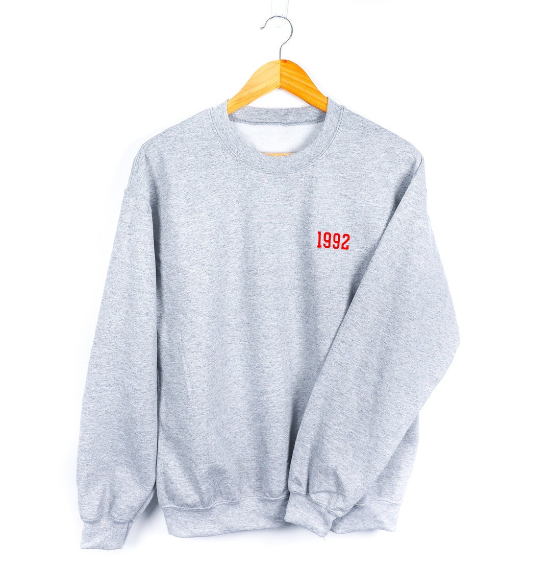 Custom Date Sweatshirt, Personalized, Embroidered Year, Best Friend ...