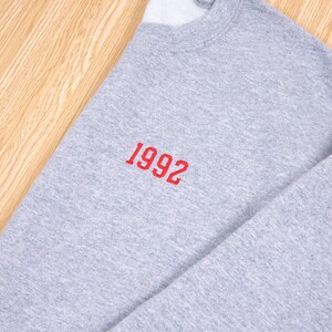 Custom Date Sweatshirt, Personalized, Embroidered Year, Best Friend ...