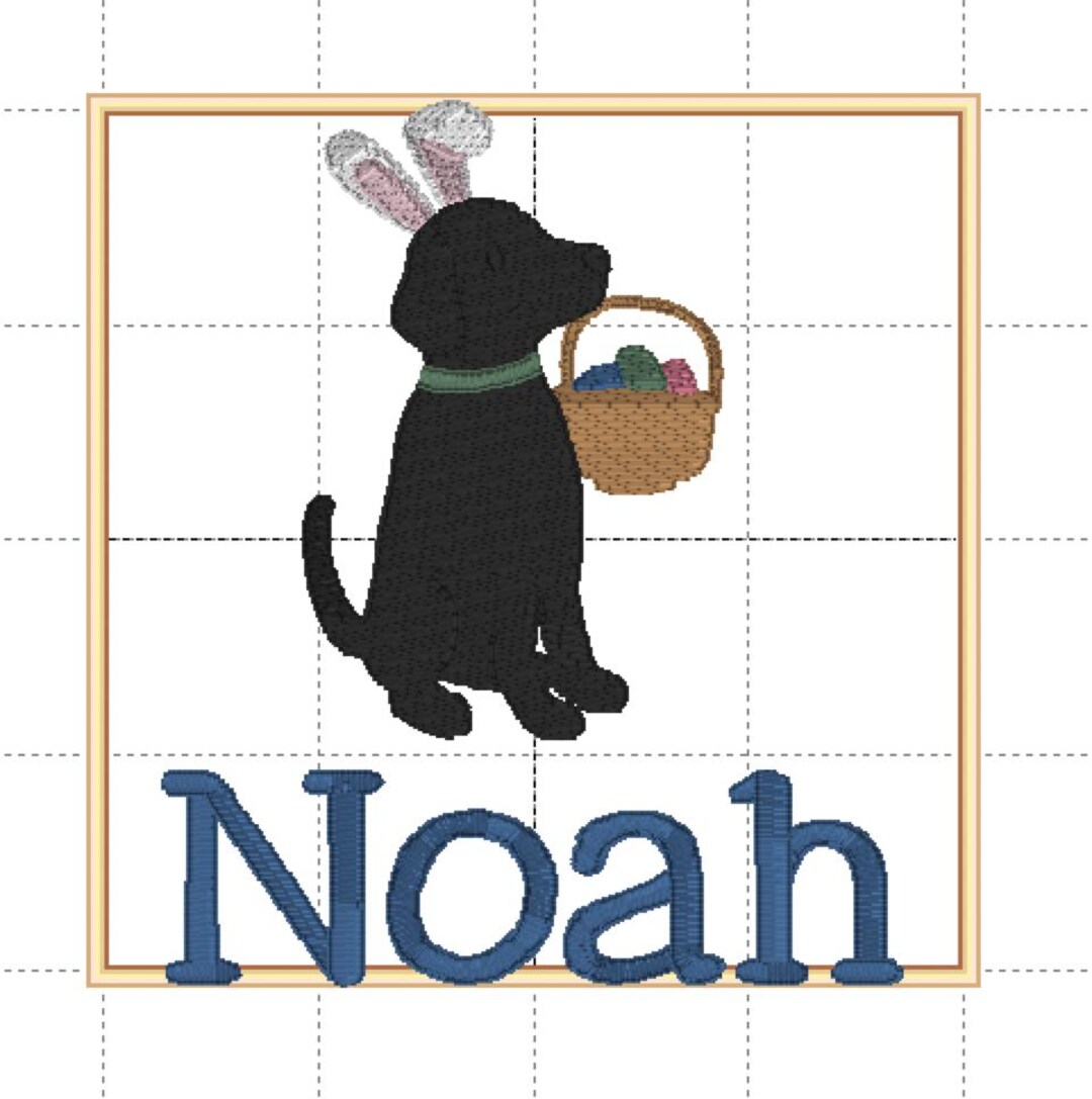 Easter Bunny Puppy Dog Monogram Embroidered Easter Basket Bow, Newborn ...