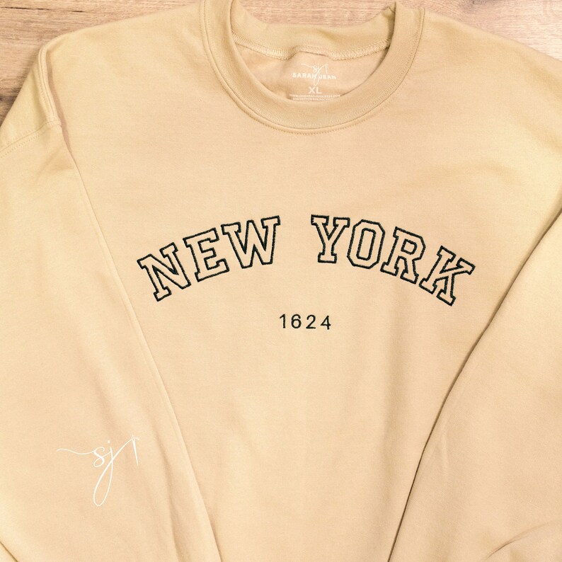 Custom Embroidered Varsity Block Letter Sweatshirt | Etsy