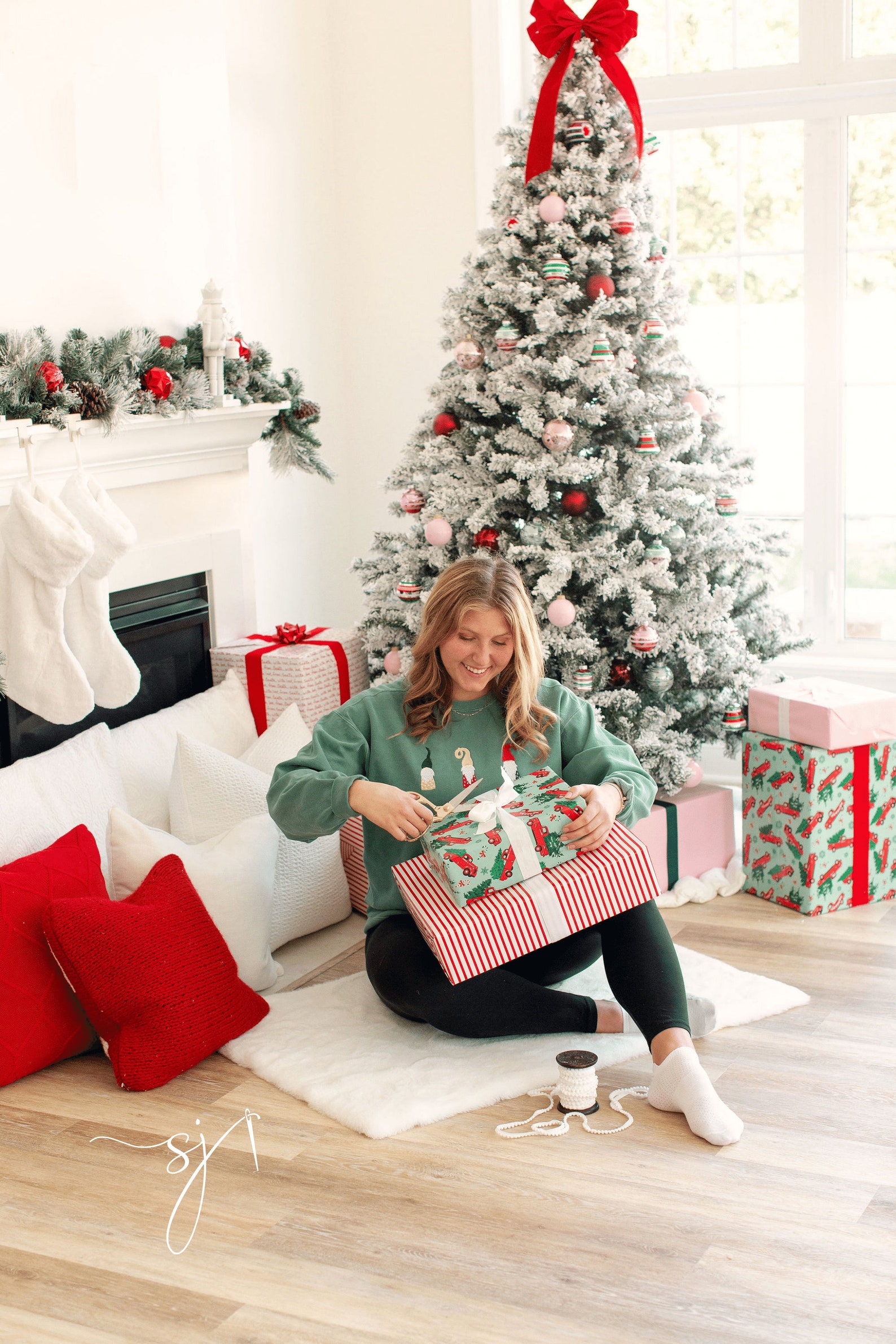 Christmas Gnomes Comfort Colors Green Embroidered Crewneck | Etsy