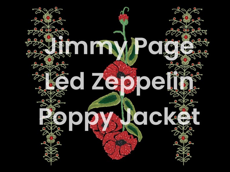 Jimmy Page Led Zeppelin Poppy Jacket Replica Stagewear Tribute - Etsy