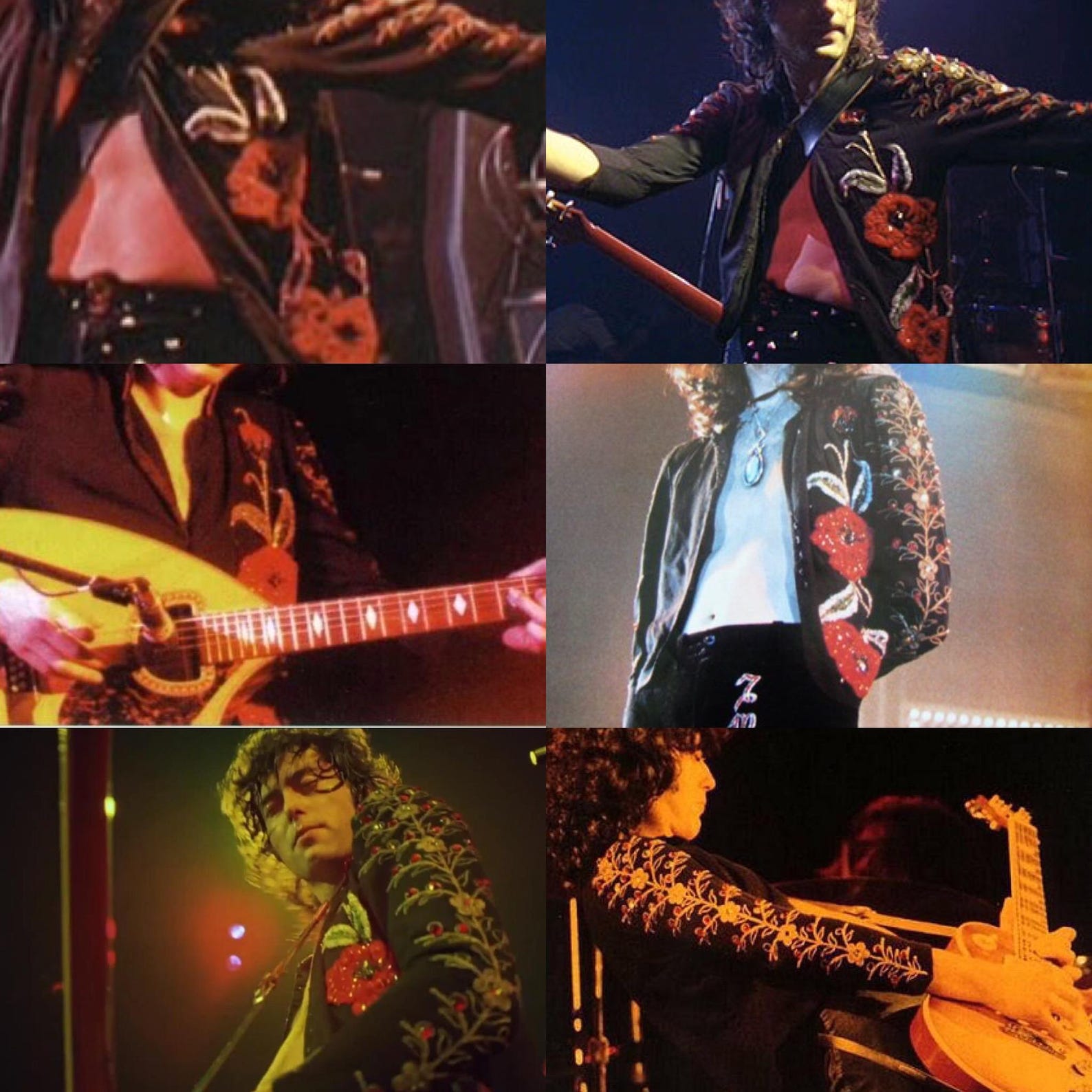 Jimmy Page Poppy Jacket Led Zeppelin Vintage Stagewear Replica Faux ...