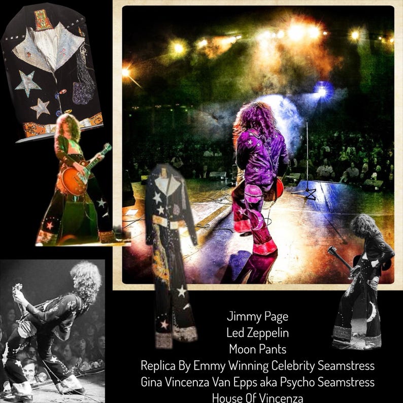 Jimmy Page Led Zeppelin Celestial Moon Wizard Suit Stagewear in DIY ...
