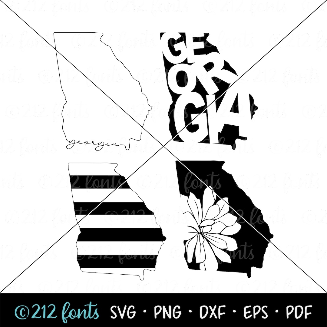 Georgia State Map Art: SVG, PNG, JPG (digital Download) - Etsy