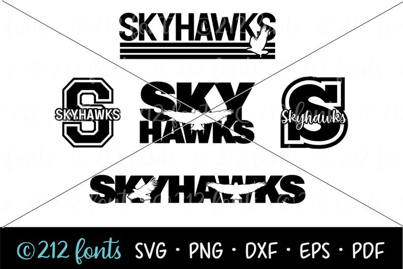 Skyhawks Mascot SVG Graphics Pack: School Team Art (digital Files) - Etsy