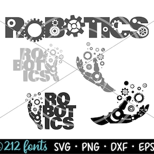 Robotics SVG Graphics: Engineering Icons, STEM Art (digital Download ...