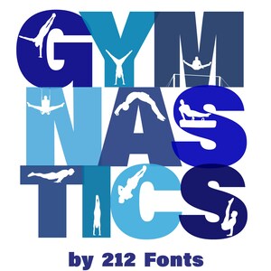 Boys Gymnastics SVG Alphabet: Men's Gymnast Silhouette Letters, Numbers ...
