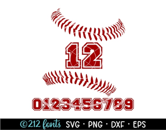 Baseball Laces & Numbers Clip Art Svgs Baseball PNG Jpg Eps - Etsy