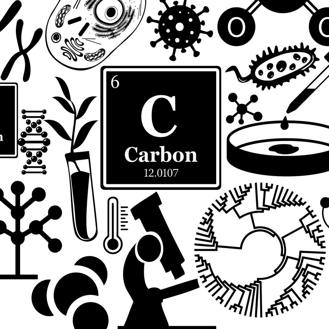 Biology SVG Biology Teacher Png Biology Icons Svg Digital - Etsy