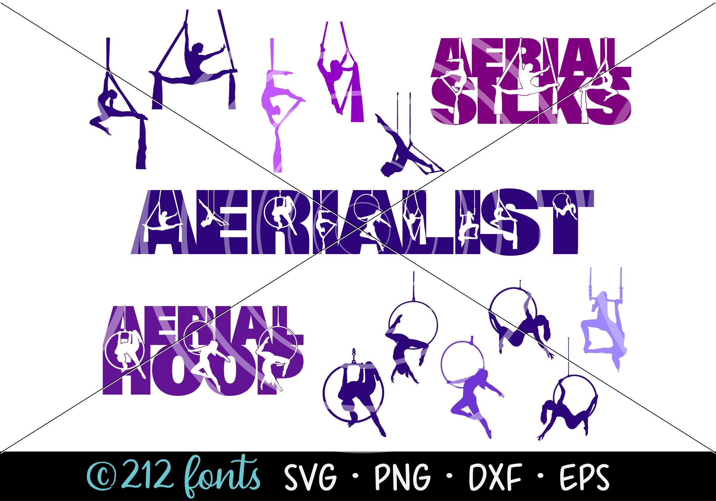 Aerialist Clip Art Aerial Silks Png Jpg Svg Format Digital - Etsy UK