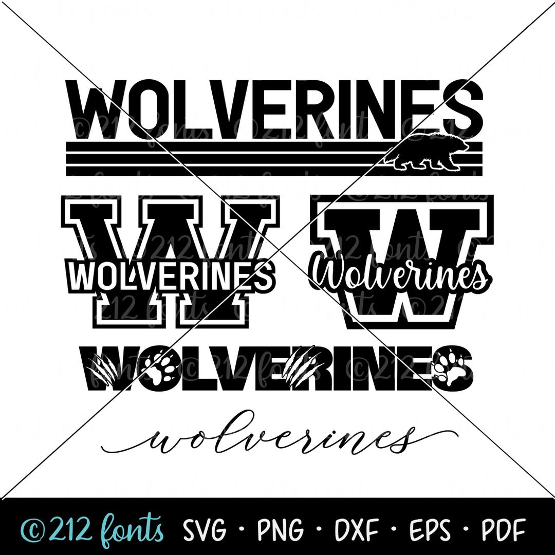 Wolverines Mascot SVG: Wolverine School Team Graphics (cut Files) - Etsy