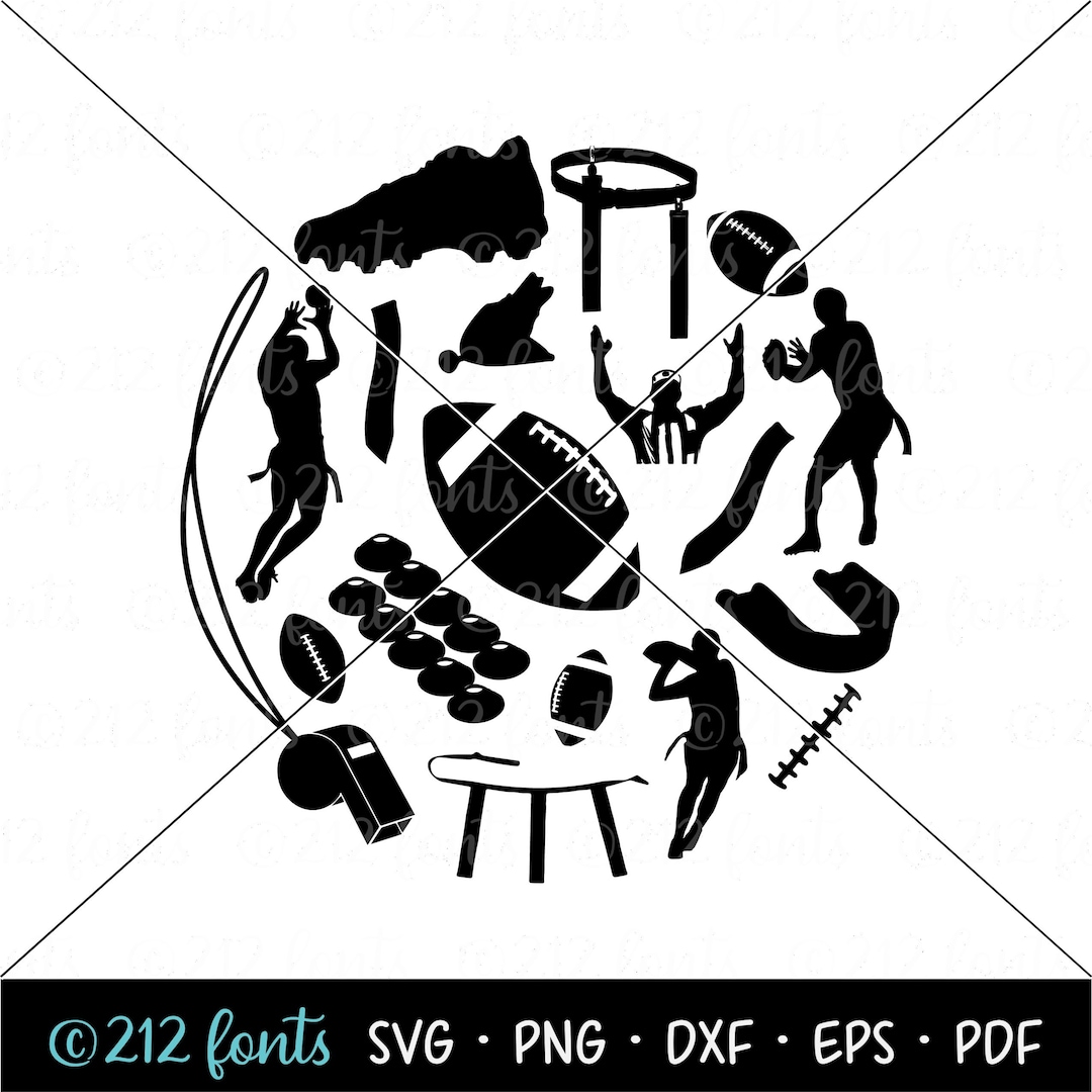 Flag Football SVG, Flag Football Circle Clip Art, Flag Football Png ...
