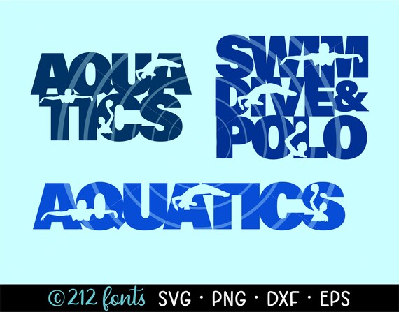 Aquatics Club Silhouette Clip Art Swim Png Jpg Svg Format - Etsy