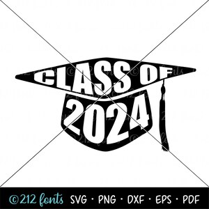 Class of 2024 Grad Clip Art, Graduation Cap PNG Jpg Eps, 2024 Grad ...