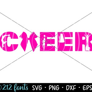 Cheer Word Art SVG, Cheerleader PNG, Cheer Graphics, Cheerleading ...